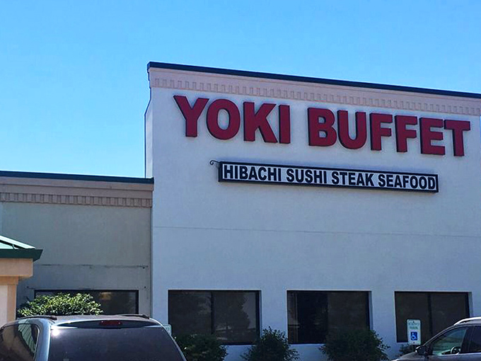 The unassuming exterior of Yoki Buffet hides a culinary wonderland within. Like a book you shouldn't judge by its cover, this place delivers delicious surprises beyond its modest façade.