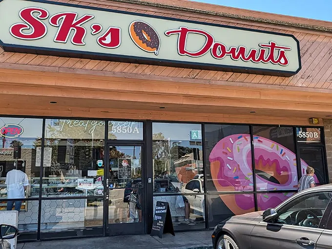 The unassuming storefront of SK Donut & Croissant – where LA's pastry pilgrims begin their journey to cronut nirvana.