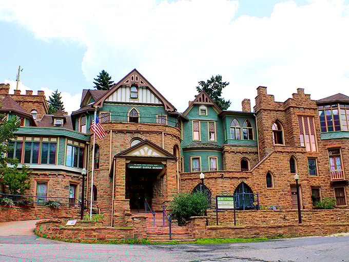 Miramont Castle rises from the Colorado landscape like an architectural fever dream, blending nine different styles into one magnificent stone masterpiece.