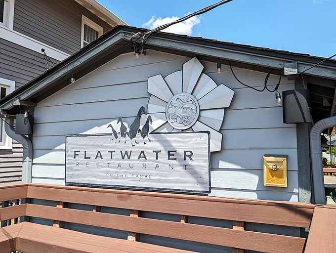 The unassuming exterior of Flatwater belies the culinary treasures within—like finding a Michelin-starred chef cooking in your neighbor's garage.
