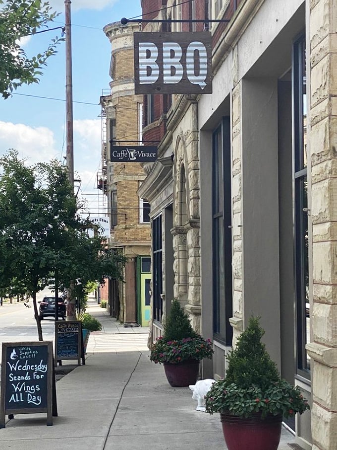 The unassuming storefront with its simple "BBQ" sign is like a secret handshake among Cincinnati's smoked meat cognoscenti.