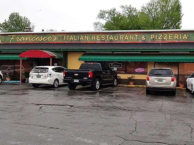 The colorful facade of Francesco's beckons like an old friend,  promising Italian comfort in the heart of Alabama. 