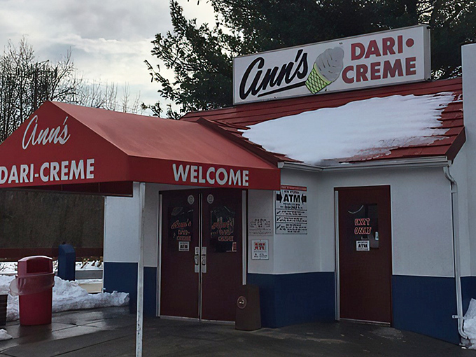 The red, white, and blue exterior of Ann's Dari-Creme isn't just patriotic—it's a time portal to when Elvis topped the charts and burgers cost a quarter.