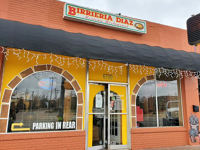 The unassuming exterior of Birrieria Diaz might fool you, but locals know better—culinary treasures often hide behind modest storefronts.