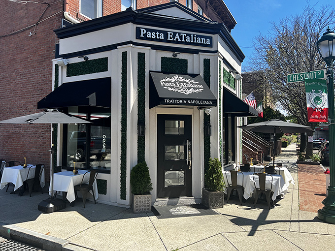 The corner spot that launched a thousand pasta cravings. Pasta EATaliana's elegant façade hints at the Neapolitan treasures waiting inside.