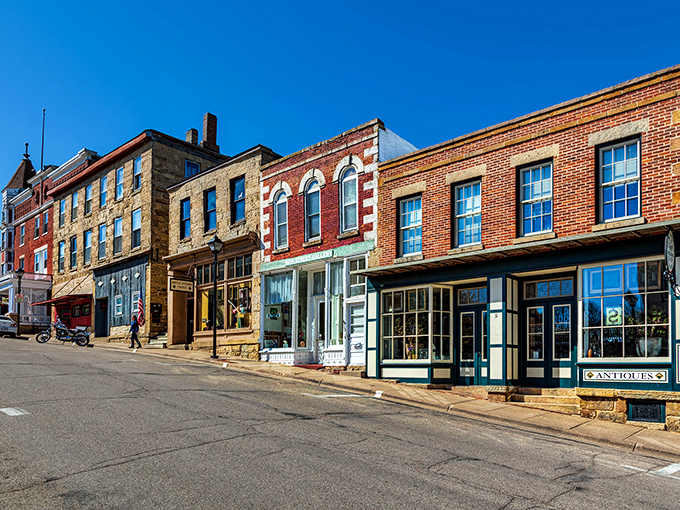 Downtown Mineral Point looks like a movie set, but it's the real deal – a limestone-lined street where history isn't just preserved, it's lived in daily.