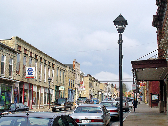 Downtown Mineral Point looks like a movie set, but it's the real deal – a limestone-lined street where history isn't just preserved, it's lived in daily.