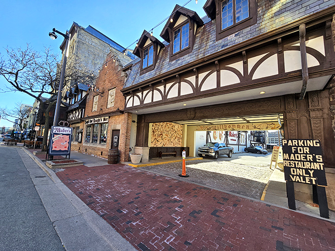 Mader's Tudor-style façade isn't just architectural eye candy—it's your first clue you're about to experience authentic German hospitality in downtown Milwaukee.