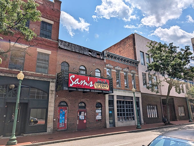 A beacon of flavor in the heart of Charleston! Sam's Uptown Café's vibrant sign promises a culinary adventure that'll make your taste buds do the Charleston.