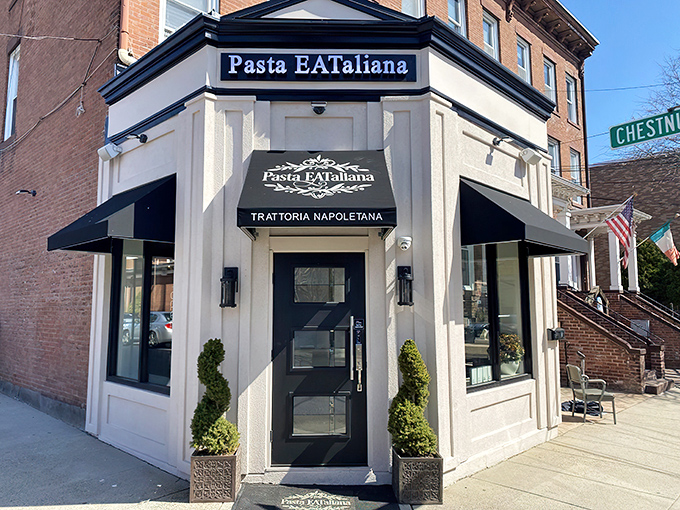 The corner spot that launched a thousand pasta cravings. Pasta EATaliana's elegant façade hints at the Neapolitan treasures waiting inside. 