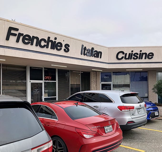 Unassuming strip mall exterior that screams "hidden gem." The best Italian spots never waste money on fancy facades when they could be perfecting their marinara instead.