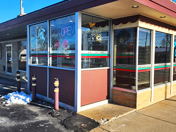 Luigi's unassuming brick exterior is like that quiet classmate who turned out to be a genius. Culinary treasures await behind these modest walls.