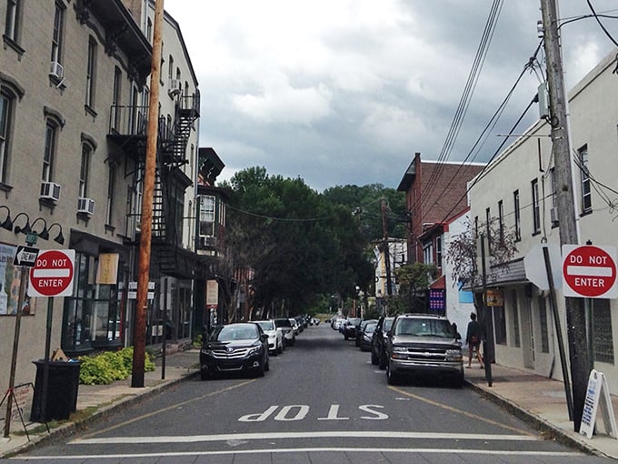 Brick-fronted buildings line Lambertville's historic streets, where every façade tells a story and window shopping becomes an adventure in time travel.