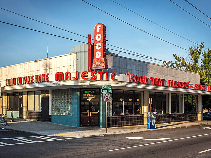 The neon promise of "FOOD THAT PLEASES" has been Atlanta's beacon of comfort since long before Instagram made food photos a thing.