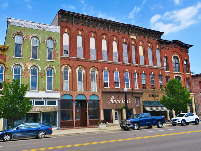 Michigan Avenue stretches before you like a runway to the past, where flowering trees stand guard over historic storefronts waiting to be explored. 