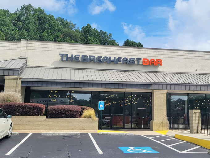The Breakfast Bar's exterior promises what lies within—a morning sanctuary where pancakes and possibilities await equally hungry souls.