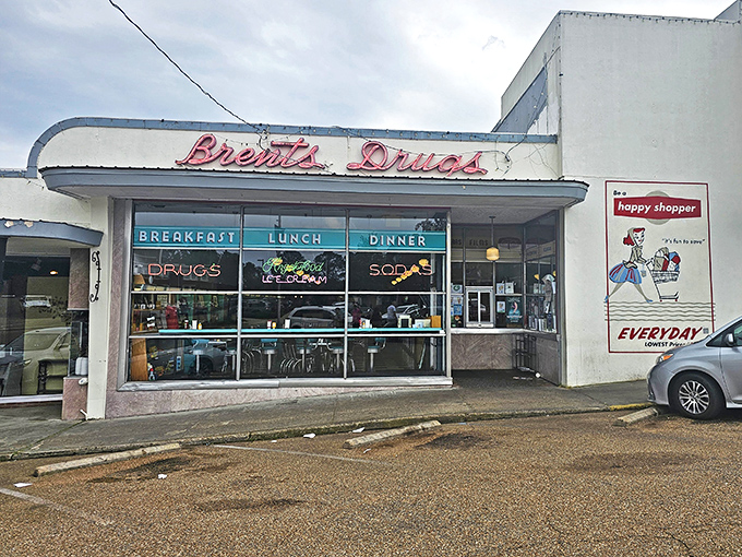 That iconic neon sign promises more than just a meal—it's a time machine disguised as a diner in the heart of Jackson.