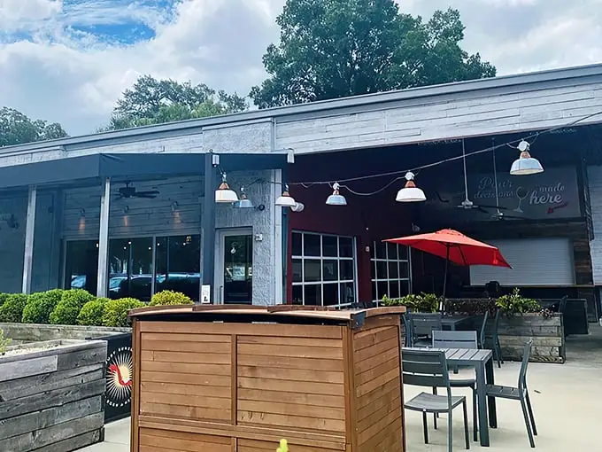 Ruby Sunshine's welcoming exterior beckons breakfast enthusiasts with its distinctive sun logo, promising morning delights worth setting your alarm for.