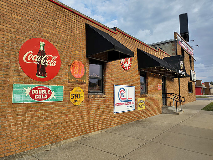 The unassuming exterior of Rick's Smokehouse doesn't need fancy frills – those smokers out front tell you everything you need to know about their priorities.
