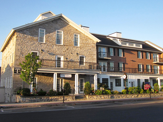 The historic Sherwood Inn stands as Skaneateles' cornerstone, where stone walls have witnessed two centuries of travelers finding respite from the road.