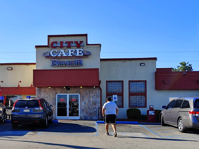 That iconic red and cream exterior isn't just a building—it's a beacon of hope for the hungry souls of Huntsville. Your stomach starts rumbling before you even park.