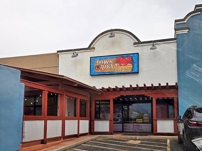 The unassuming exterior of Down N Dirty Seafood Boil hides a seafood paradise within. Like finding an oasis in the desert, this Albuquerque gem delivers coastal treasures to landlocked New Mexico.