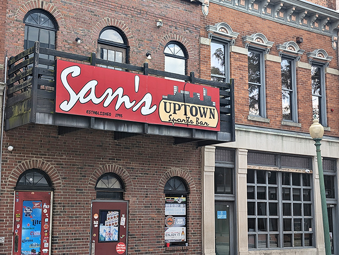 A beacon of flavor in the heart of Charleston! Sam's Uptown Café's vibrant sign promises a culinary adventure that'll make your taste buds do the Charleston.
