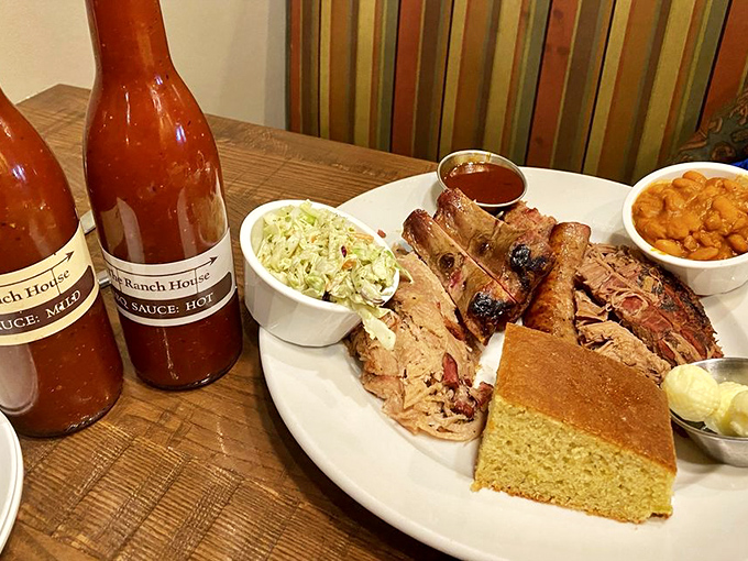Their house BBQ sauce comes in two varieties – choose your own adventure, but either way, you're winning at the flavor game.