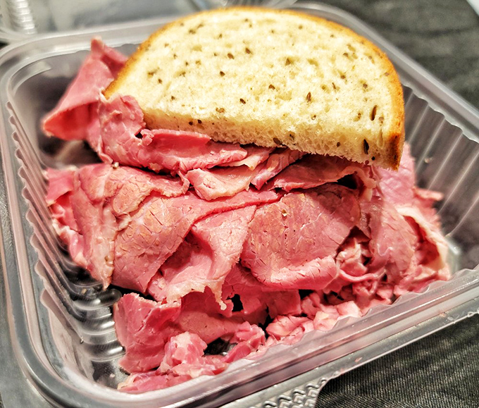 This isn't just corned beef—it's a meaty masterpiece with enough substance to qualify as a dependent on your tax return.