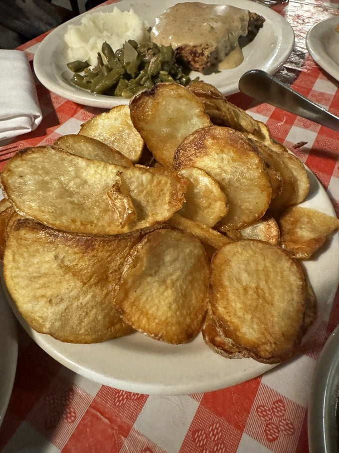 Homestyle potato chips that crackle with each bite, delivering the kind of satisfaction no bag from the grocery store ever could.