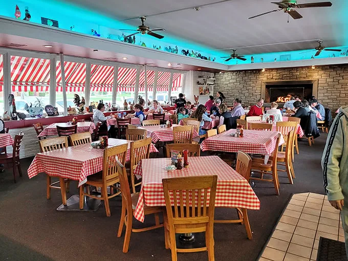 The dining room hums with the universal language of satisfaction—the sound of people too busy enjoying their food to check their phones.