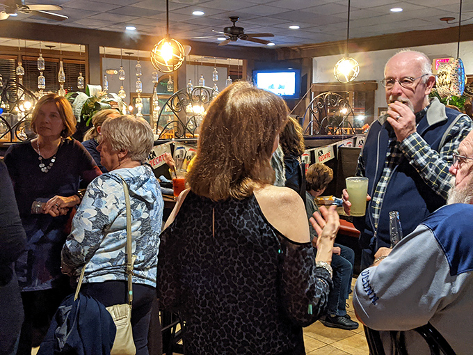The bustling bar scene proves that Señor Pancho's isn't just a restaurant—it's Connecticut's living room for margarita therapy.