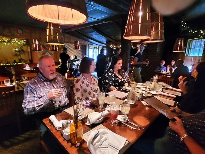 Good food brings good people together. These diners aren't just eating—they're creating memories that will have them saying "remember that place with the amazing lobster?"