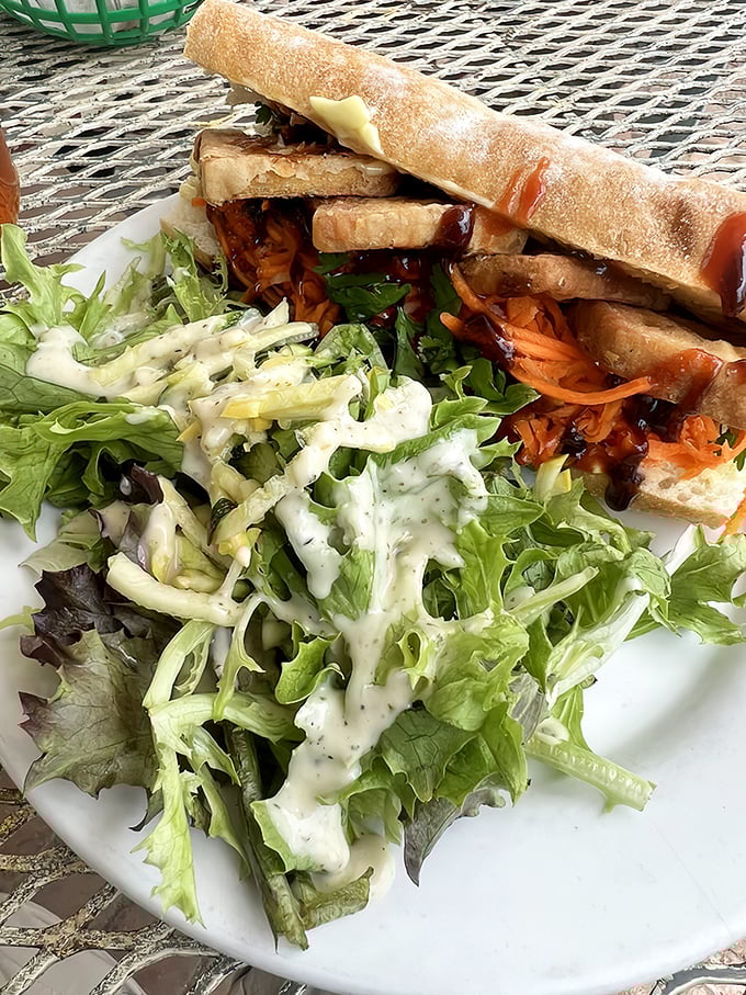 Their Banh Mi sandwich reimagines Vietnam through an Arkansas lens, with a salad that's definitely not an afterthought.