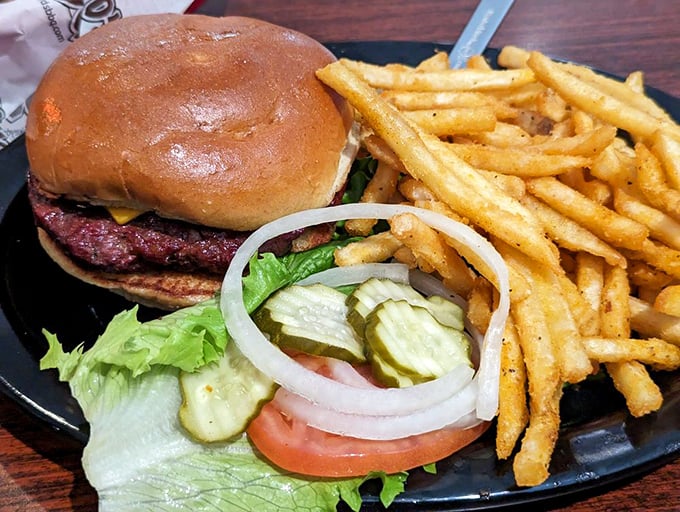 A burger that hasn't just flirted with smoke – they've had a long-term relationship and decided to commit for life.