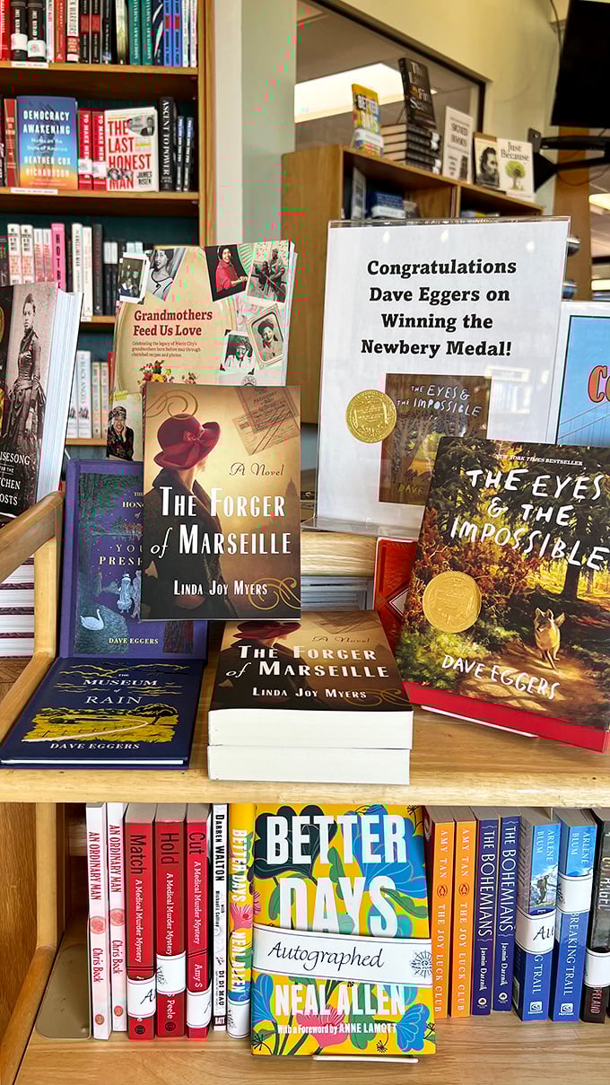 Award winners and staff favorites create an irresistible display that makes your to-read list grow faster than your retirement account shrinks.