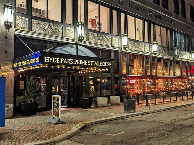 Hyde Park's twinkling lights and downtown vibe scream "special occasion" – even if your special occasion is "it's Tuesday and I deserve steak."