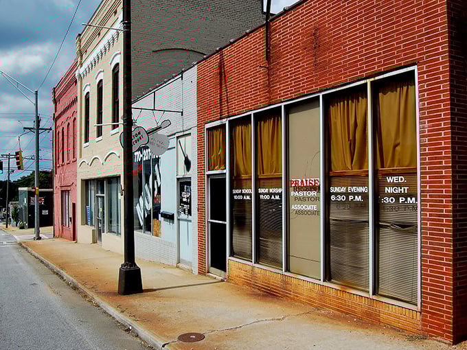 Monroe's historic downtown features classic brick buildings with character – where window shopping doesn't require window-shopping prices. 
