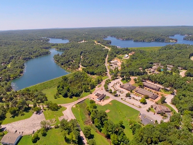 Cherokee Village's pristine lakes wind through the landscape – nature's amenities right in your backyard.