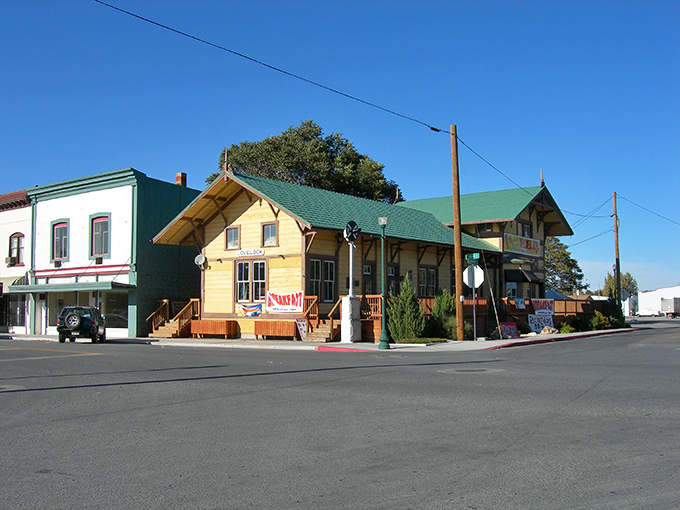 The historic train depot in Lovelock stands as a reminder of connections – both railway and community.