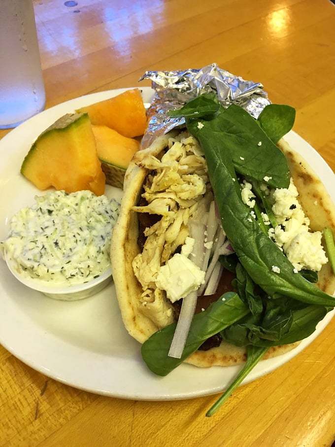 A chicken gyro that transports you to the Mediterranean without the airfare or passport hassle. That tzatziki deserves its own fan club.
