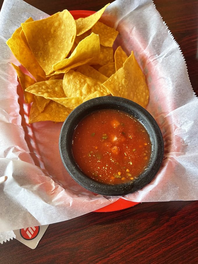 Freshly fried tortilla chips and house-made salsa—the opening act that sets the tone for the whole show. First impressions matter, and these nail it.