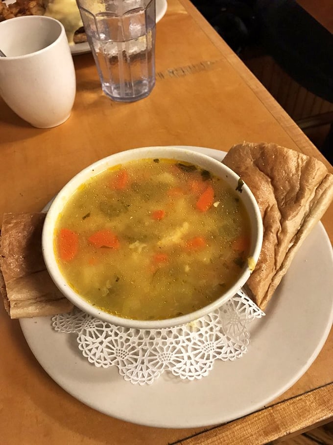 Chicken soup: the universal language of comfort. This golden bowl offers warmth, nourishment, and a reminder of why simple food matters.