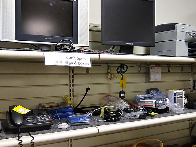 The electronics section: where vintage tech goes for its second act. That Sharp TV might have witnessed the finale of MAS*H!