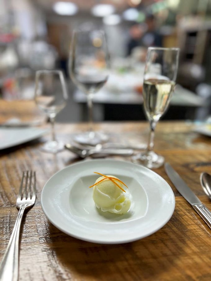 This elegant palate cleanser is like the diplomatic pause between magnificent meat courses. Simplicity at its finest.