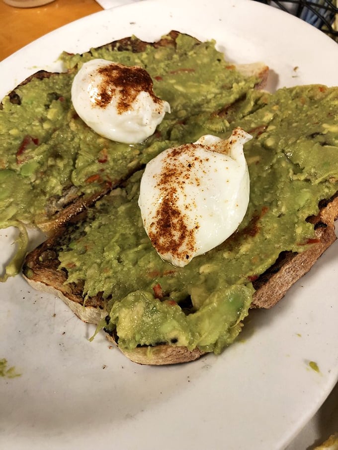Avocado toast gets the McKenna's upgrade with perfectly poached eggs and a dusting of paprika. California trends meet Boston practicality.