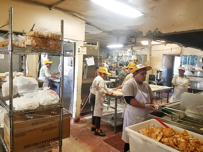 Behind the scenes magic: Carolina's kitchen crew crafts tortillas and prepares dishes with the precision of a well-rehearsed orchestra.