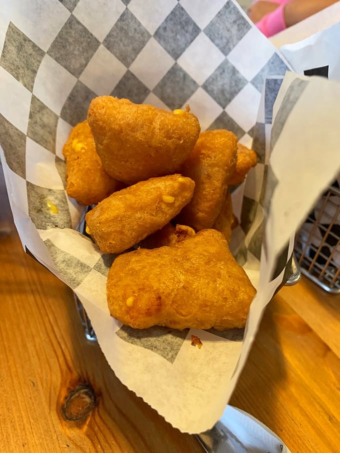 Golden-fried mac and cheese bites – because sometimes the best comfort foods are the ones that combine two comfort foods in one crispy package.