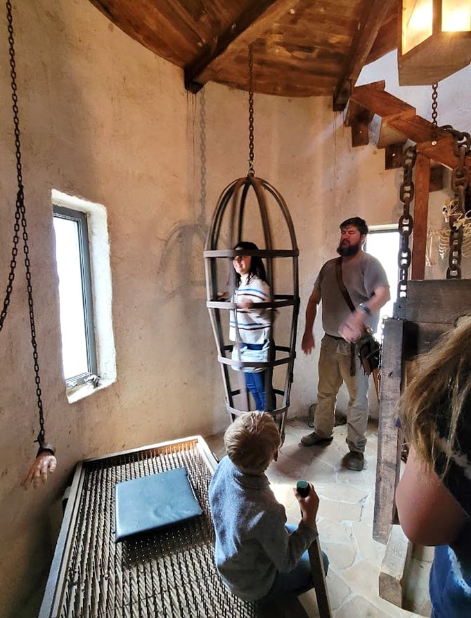 Medieval justice wasn't exactly comfortable – this torture chamber exhibit lets visitors experience the "accommodations" without the actual torture.