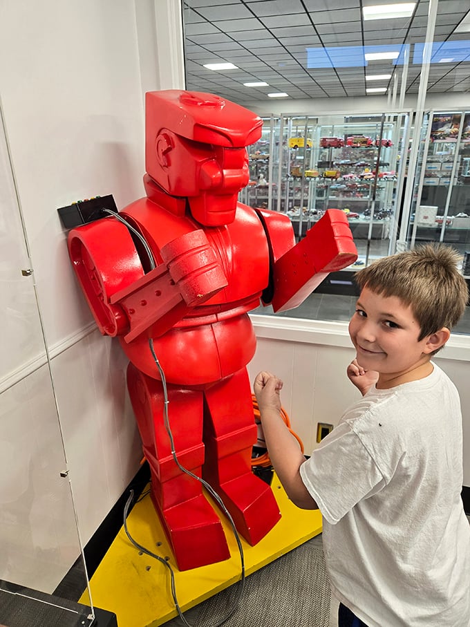 Even the youngest visitors find magic in the museum's interactive displays. This vintage robot toy bridges the generation gap between today's tech and yesterday's imagination.